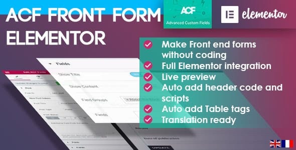 ACF Front Form for Elementor Page Builder - Pluginthemebr - Wordpress plugins e temas