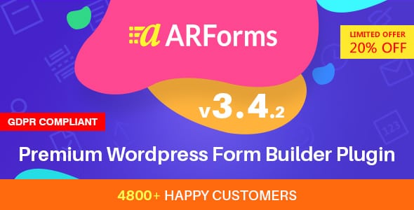 ARForms: Wordpress Form Builder Plugin + Todos os Addons - Pluginthemebr - Wordpress plugins e temas