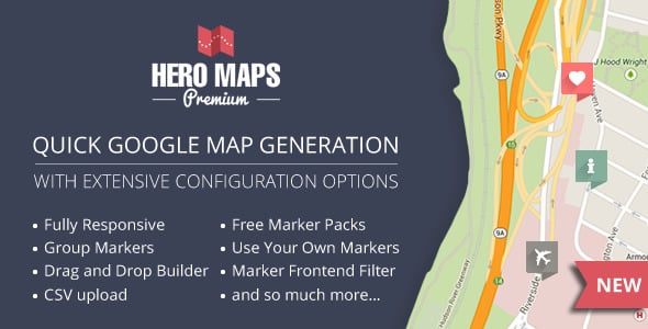 Hero Maps Premium - Plug-in responsivo do Google Maps - Pluginthemebr - Wordpress plugins e temas