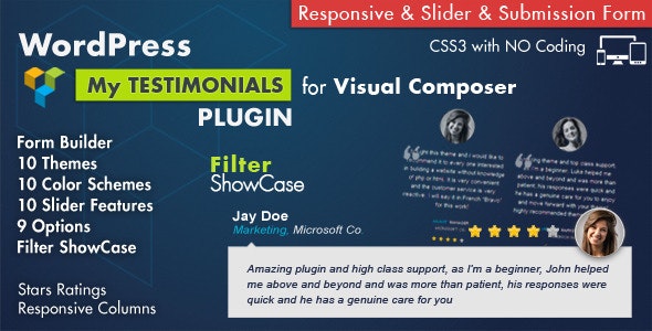 Vitrine de Depoimentos para o Plugin WPBakery Page Builder - Pluginthemebr - Wordpress plugins e ...