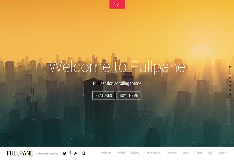 Themify Fullpane WordPress Theme - Pluginthemebr - Wordpress plugins e temas