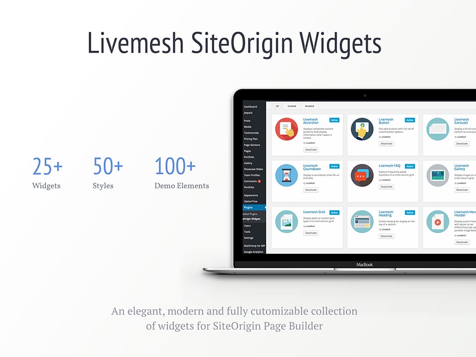 Livemesh SiteOrigin Widgets Pro - Pluginthemebr - Wordpress plugins e temas
