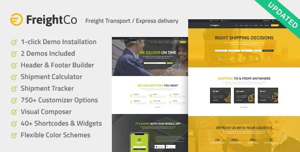 FreightCo | Tema WordPress Transporte e Armazenagem Envio ...