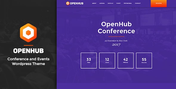 OpenHub – Um tema elegante para eventos e conferências – Pluginthemebr – WordPress plugins e temas