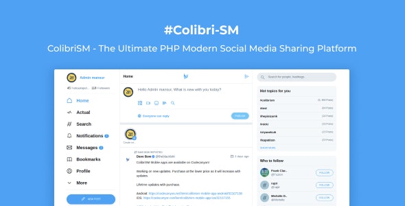 ColibriSM - A melhor plataforma de compartilhamento de mídia social moderna em PHP ...
