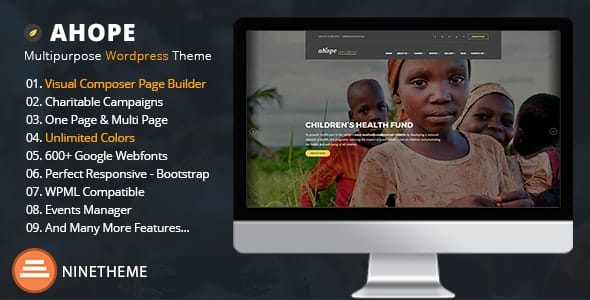 Ahope - Caridade WordPress - Pluginthemebr - Wordpress plugins e temas