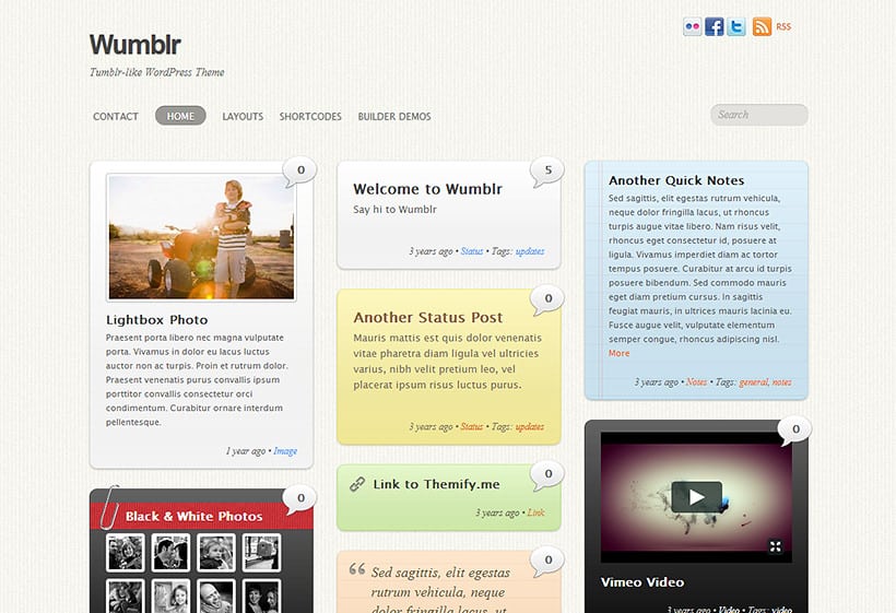 Themify Wumblr WordPress Theme - Pluginthemebr - Wordpress plugins e temas