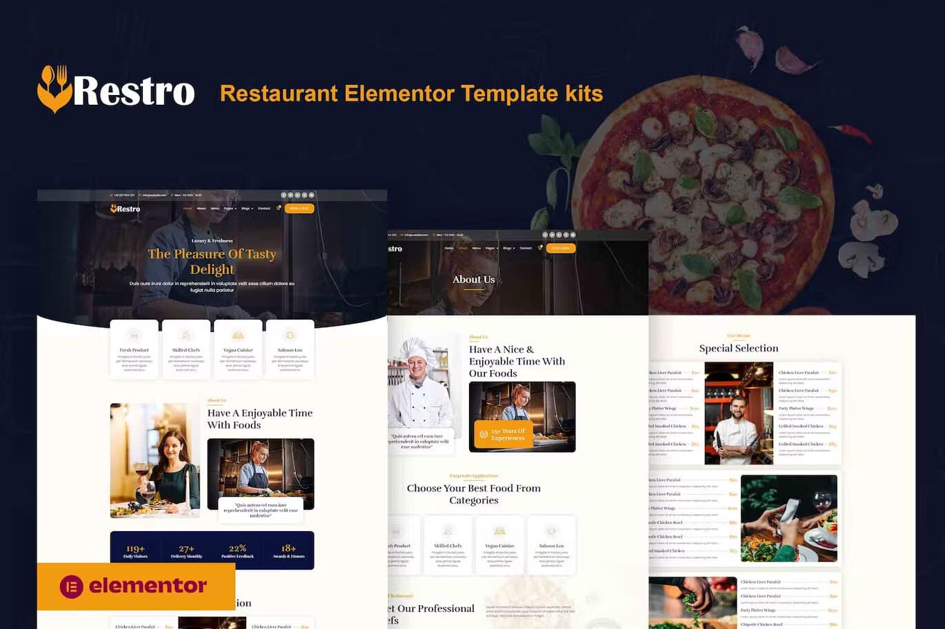 Restro - Template Kit do Restaurant Elementor Pro - Pluginthemebr ...
