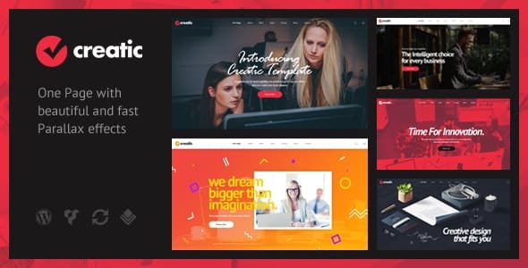 Creatic - One Page Parallax WordPress - Pluginthemebr - Wordpress plugins e temas