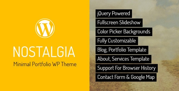 Nostalgia - Tema WordPress de Portfólio Responsivo - Pluginthemebr - Wordpress plugins e temas