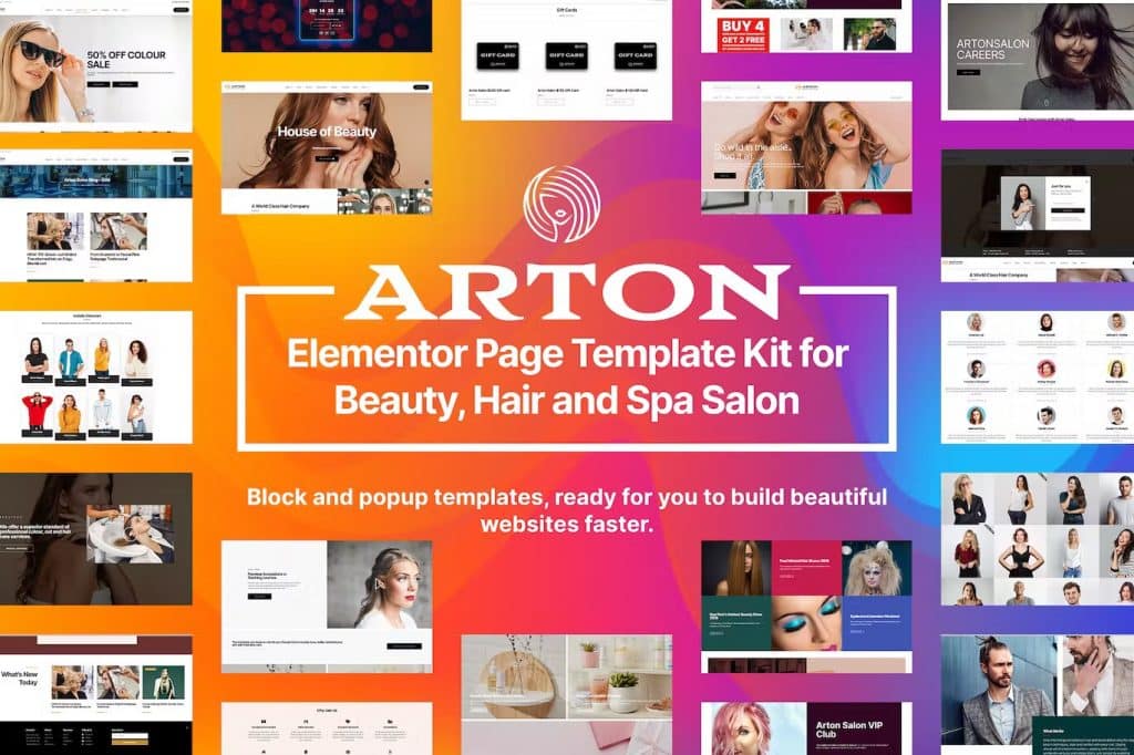 Arton - Template Kit de salão de beleza e spa - Pluginthemebr - Wordpress plugins e temas