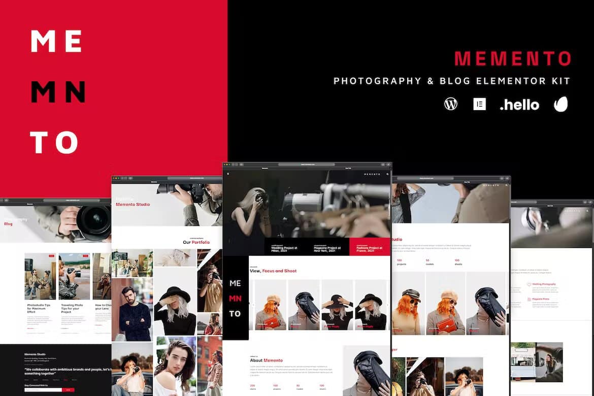Memento - Template Kit Elementor para fotografia e blog - Pluginthemebr ...