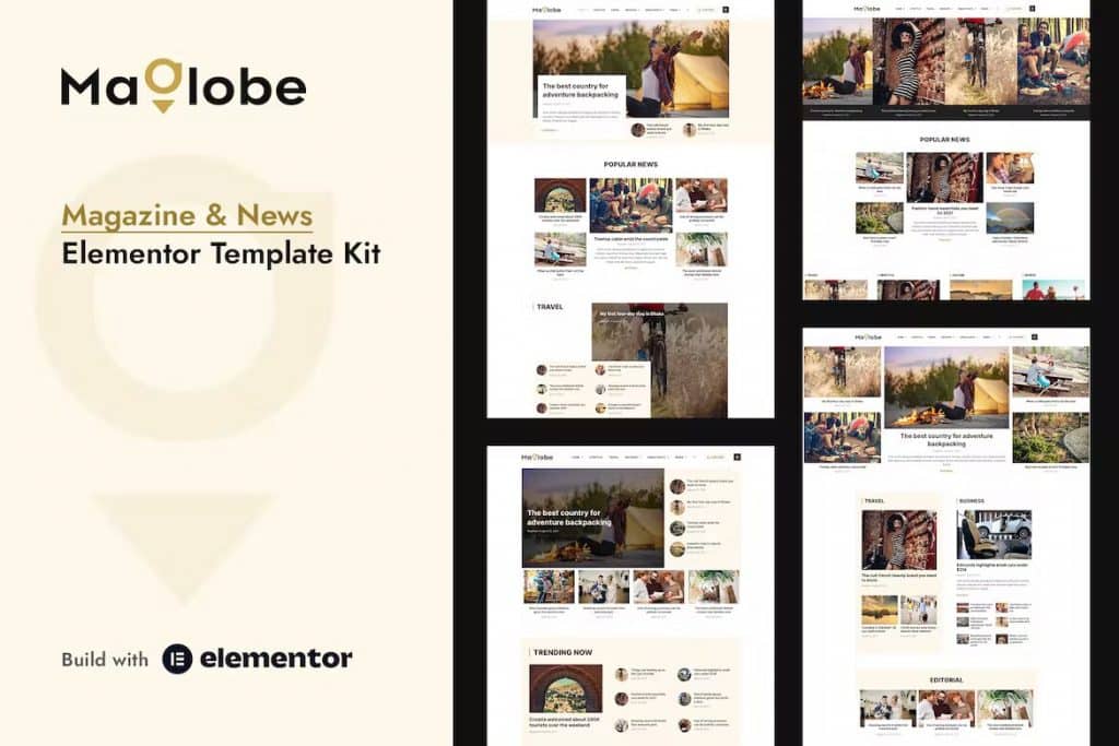 Maglobe - Template Kit Elementor para revistas e notícias - Pluginthemebr - Wordpress plugins e ...