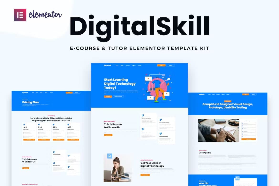 DigitalSkill - Curso eletrônico e tutoriais on-line Template Kit ...