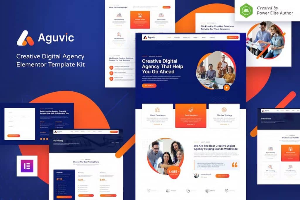 Aguvic - Template Kit Elementor da Agência Digital Criativa - Pluginthemebr - Wordpress plugins ...