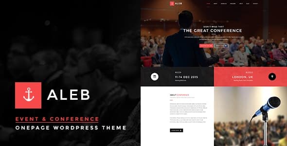 Tema WordPress de evento para marketing de conferência - Aleb ...