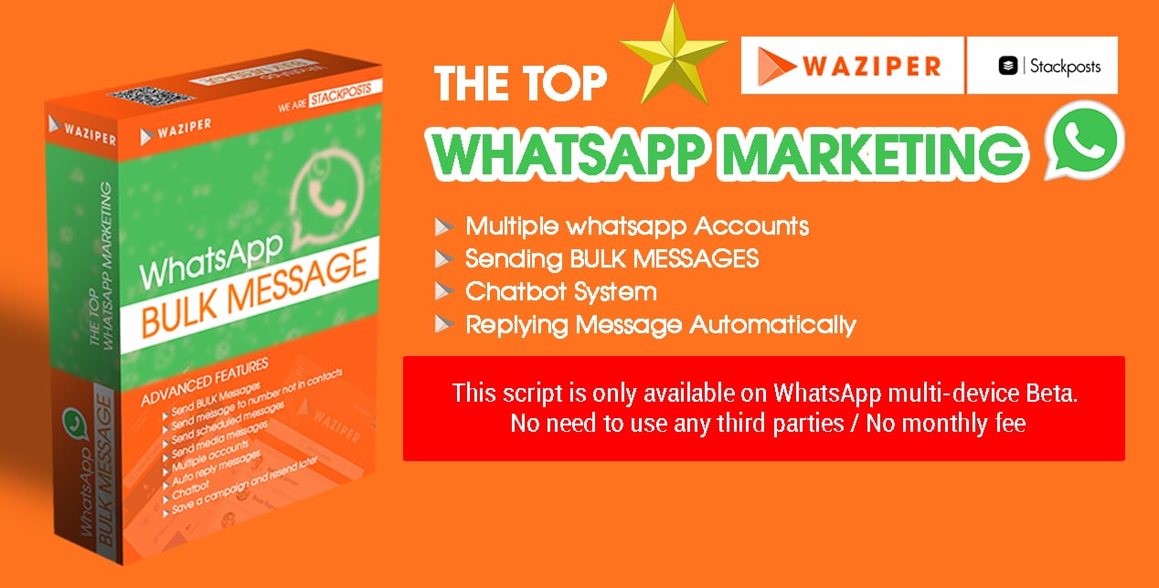 Waziper - Whatsapp Marketing Tool - Pluginthemebr - Wordpress plugins e temas