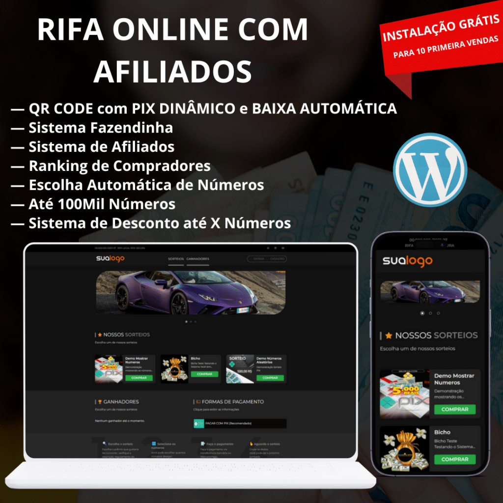 Sistema de Rifa 4.0 Automatico - Plataforma de Rifas Online 4.0 ...