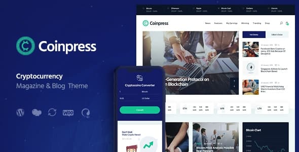 Coinpress | Tema WordPress para Revista e Blog sobre Criptomoedas ICO - Pluginthemebr ...