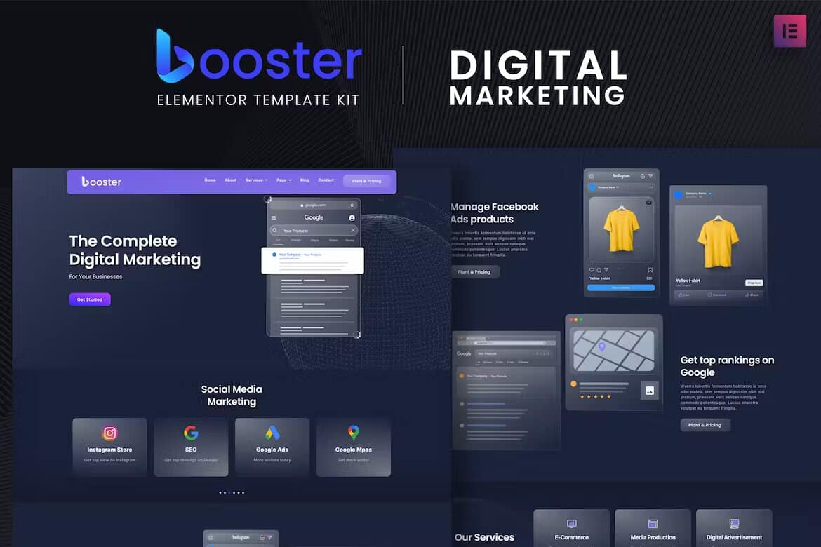 Booster - Template Kit de elementores de marketing digital ...