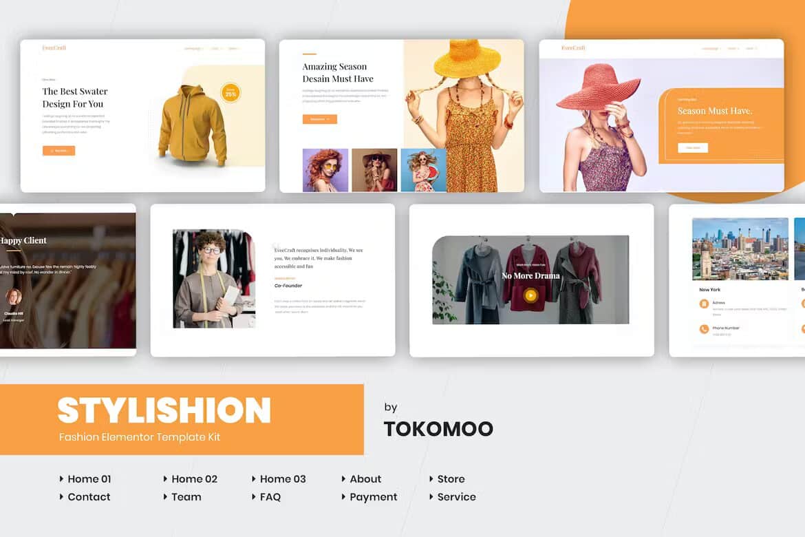 Stylishion | Template Kit Elementor Loja de Moda - Pluginthemebr - Wordpress plugins e temas