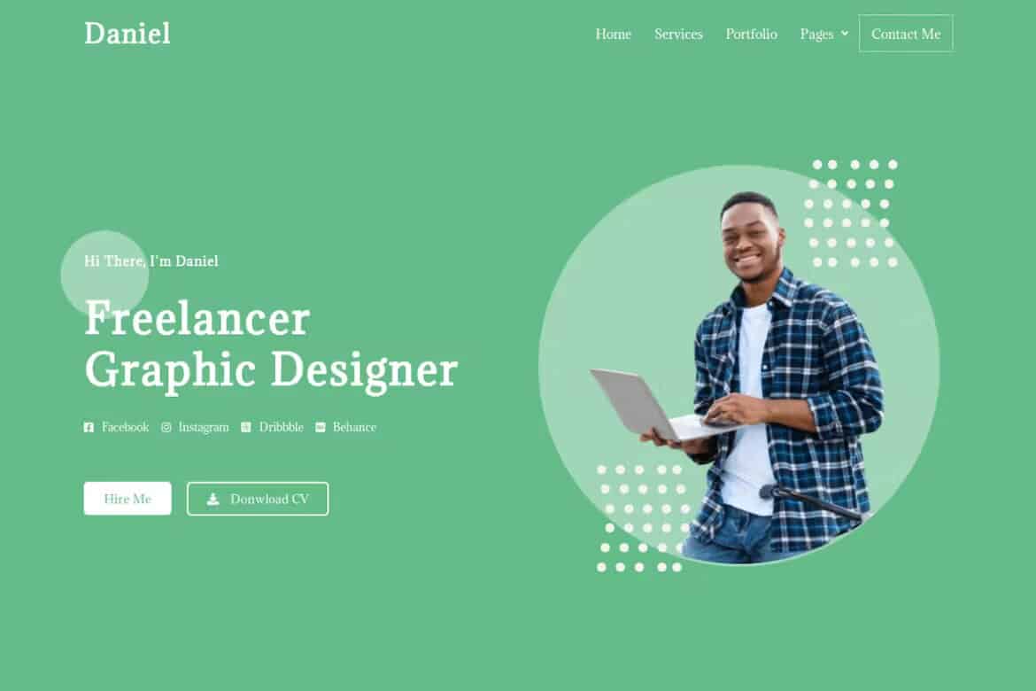 Daniel - Template Kit Elementor Freelancer Pessoal - Pluginthemebr ...