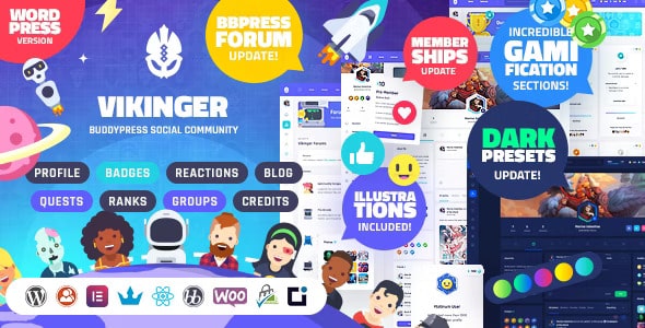 Vikinger - Comunidade Social BuddyPress e GamiPress - Pluginthemebr - Wordpress plugins e temas