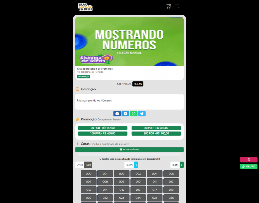 Script Rifa 10.0 em php / Laravel – Sistema completo com fazendinha, 1 Milhão de Números ...