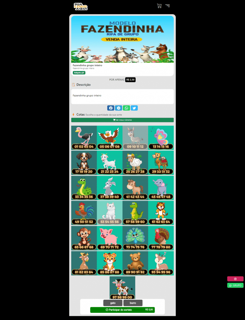 Script Rifa 10.0 em php / Laravel – Sistema completo com fazendinha, 1 Milhão de Números ...