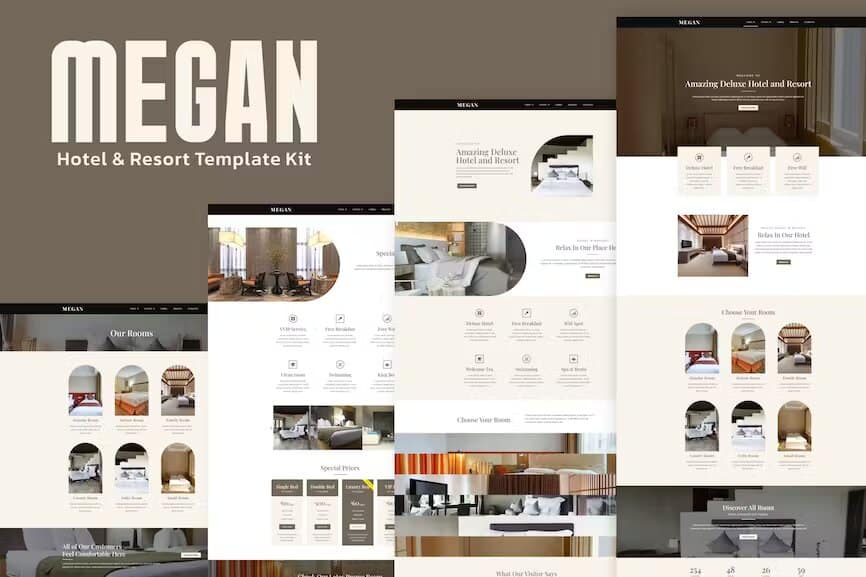 Megan - Template Kit de reserva de hotel - Pluginthemebr - Wordpress ...