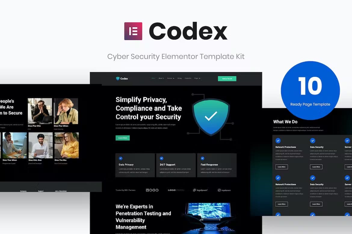 Codex - Template Kit do Cyber Security Elementor - Pluginthemebr - Wordpress plugins e temas
