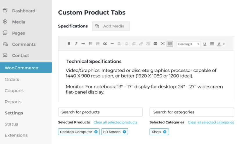 WooCommerce Product Tabs - Pluginthemebr - Wordpress plugins e temas