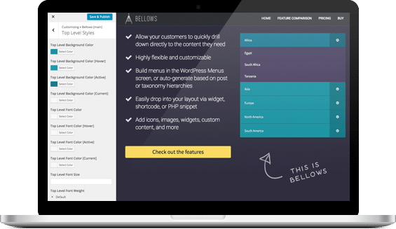 Bellows Pro – Accordion Menu Plugin for WordPress - Pluginthemebr - Wordpress plugins e temas