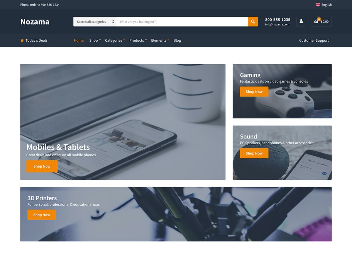 Nozama – Amazon Inspired WooCommerce - Pluginthemebr - Wordpress plugins e temas