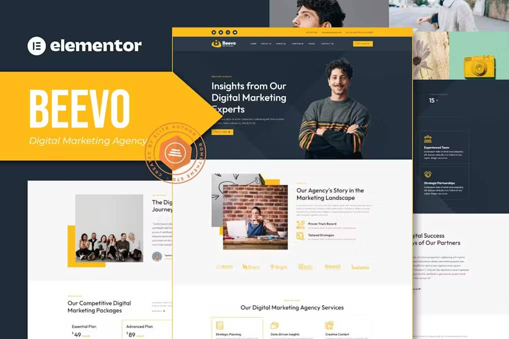 Beevo - Kit de Templates Elementor para Agência de Marketing Digital ...