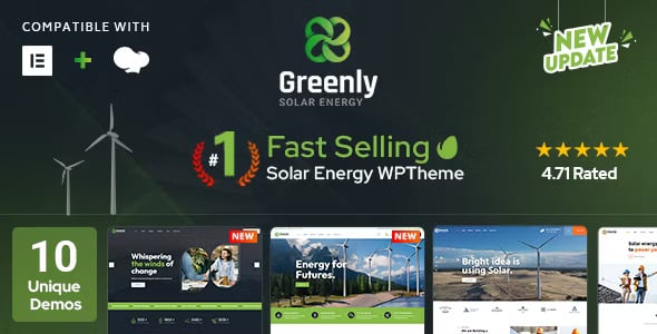 Greenly - Tema WordPress de Ecologia e Energia Solar - Pluginthemebr - Wordpress plugins e temas