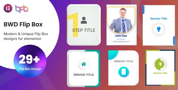 BWD Flip Box addon for elementor - Pluginthemebr - Wordpress plugins e temas