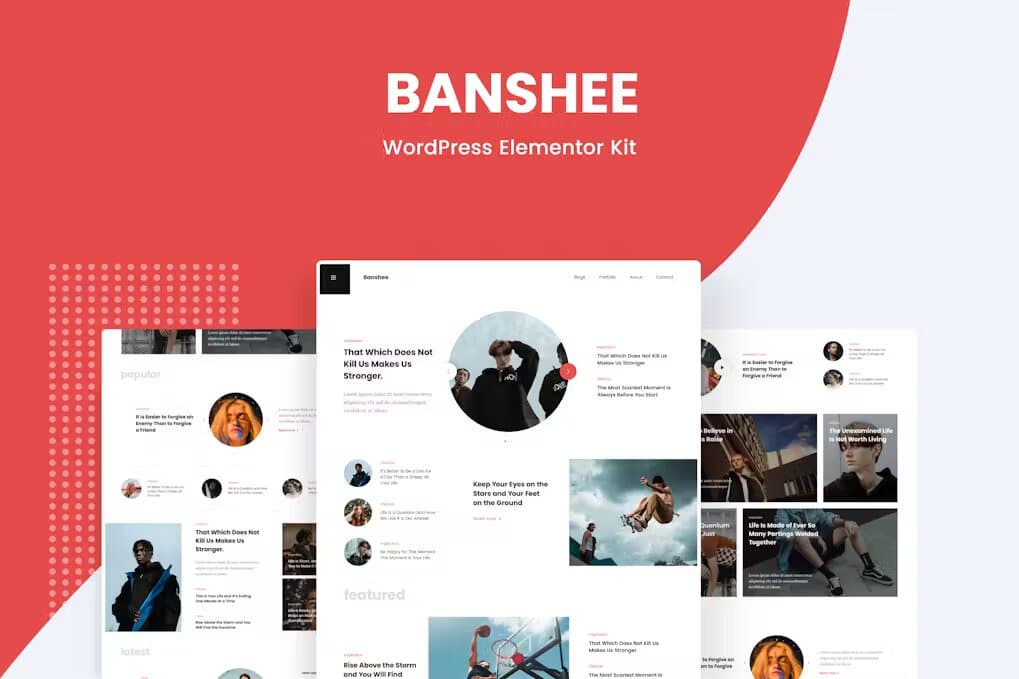 Banshee - Kit de Template Kit WordPress Elementor de notícias e ...