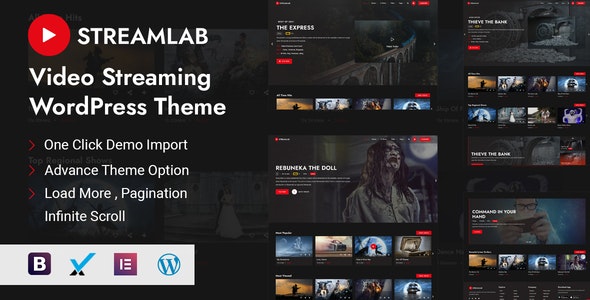 Streamlab - Tema WordPress de streaming de vídeo - Pluginthemebr ...
