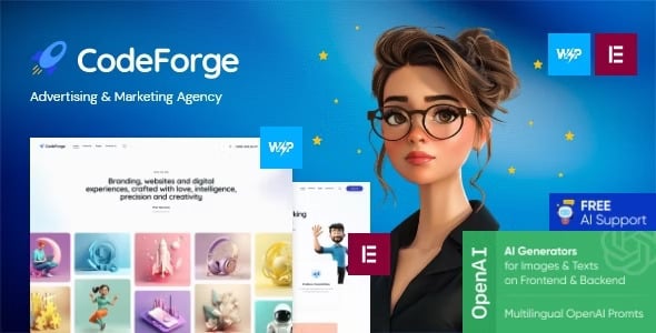 CodeForge - Tema WordPress para empresa de TI - Pluginthemebr - Wordpress plugins e temas
