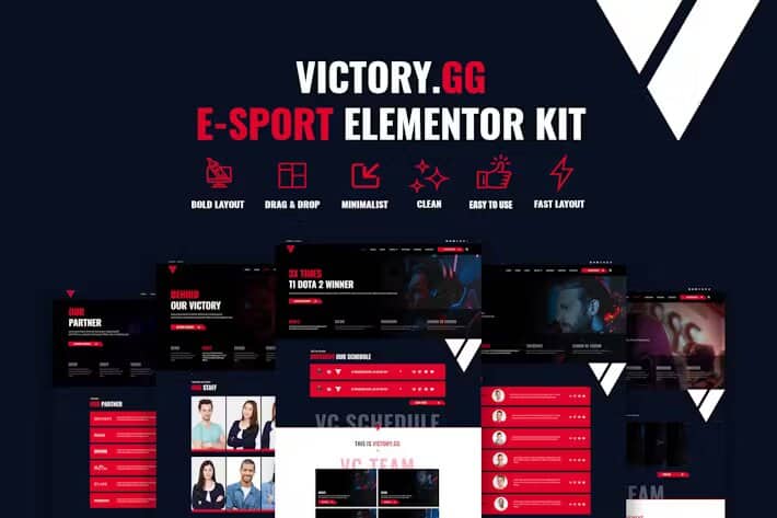 Victory - Template Kit Elementor para esportes e jogos - Pluginthemebr ...