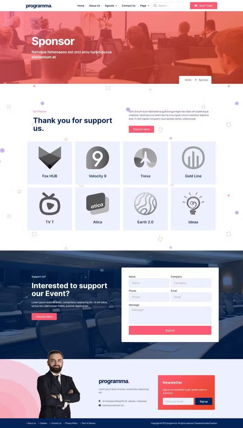 Programa - Kit de Templates Elementor para Eventos e Conferências ...